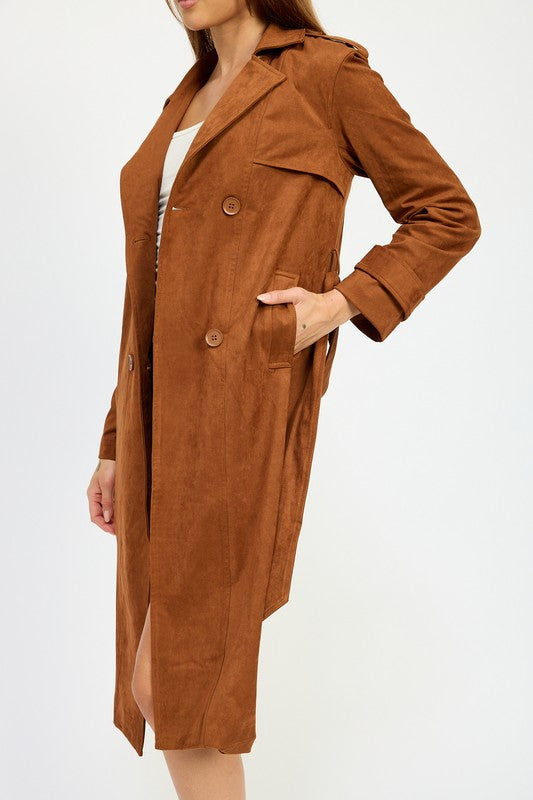 Suede Trench Coat – Lap’s Nature